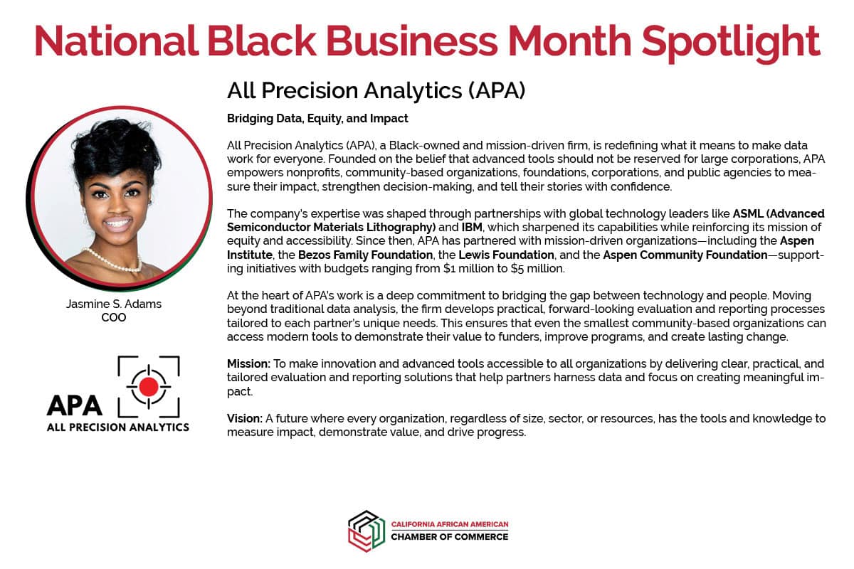 All Precision Analytics - California African American Chamber of Commerce